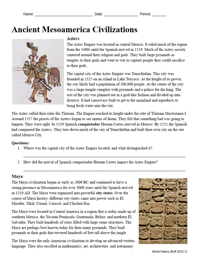 Annotated-Ancient Mesoamerica Civilizations | PDF | Inca Empire | Maya ...