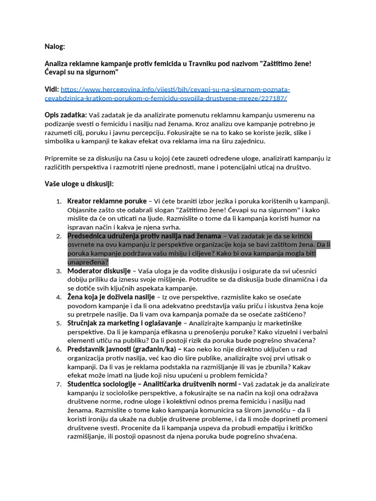 Femicid - Nalog | PDF