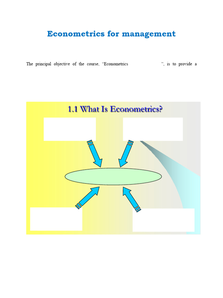 Econometrics For MNG CH 1 PDF | PDF | Econometrics | Statistics