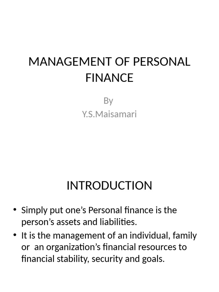 Personal Finance Management Guide | PDF