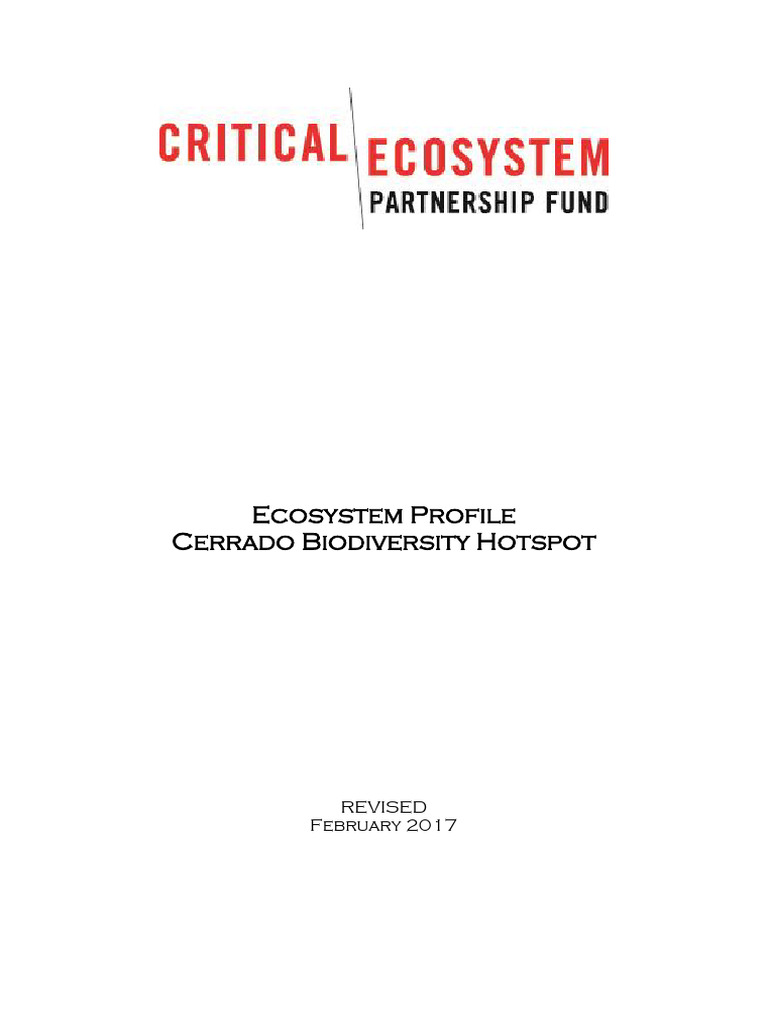 Ecosystem Profile Cerrado Biodiversity Hotspot | PDF | Conservation ...