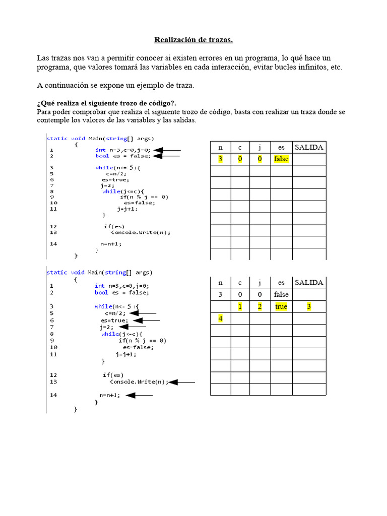 Practica 4.1 Trazas | PDF | Programación de computadoras | Ingeniería ...