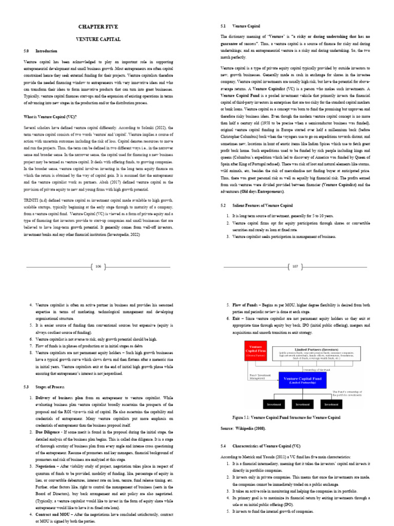 Complete GNS 203 Textbook Chapter 5 Booklet | PDF | Venture Capital | Corporate Finance