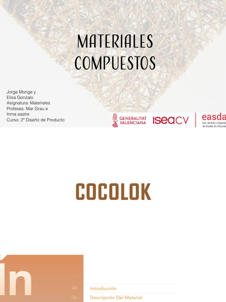 Cocolok: Innovación en Materiales Compuestos | PDF | Sector secundario ...