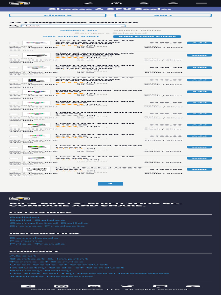 Choose A CPU Cooler - PCPartPicker | PDF | Computing