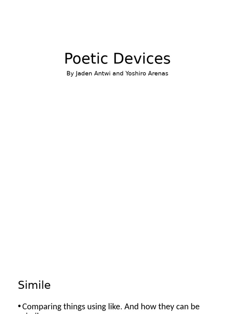 Poetic Devices | PDF