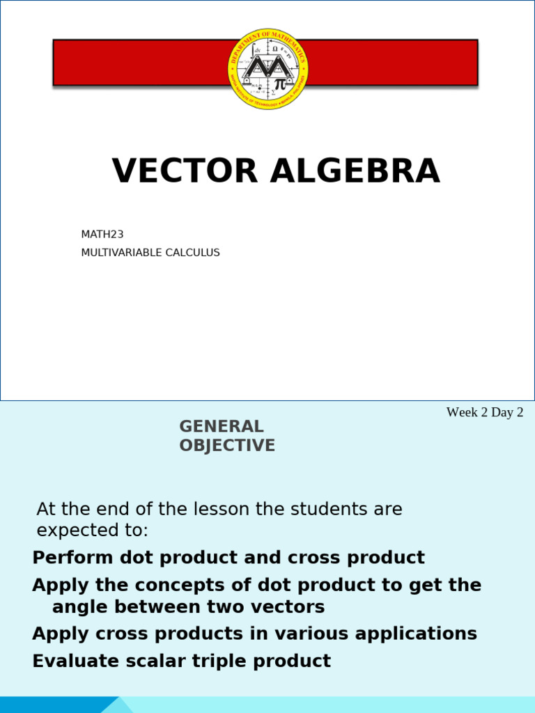 Math23 - L3 Vector Operations | PDF | Euclidean Vector | Linear Algebra