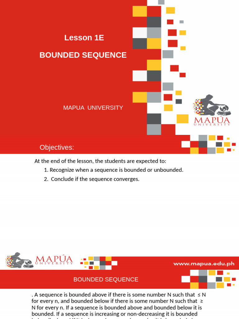 Lesson-1E-BOUNDED SEQUENCE | PDF