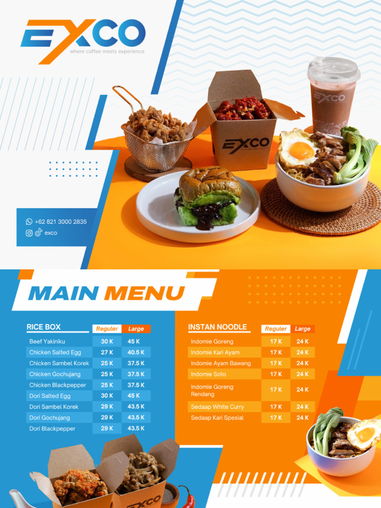 MENU EXCO (Makanan & Minuman) | PDF
