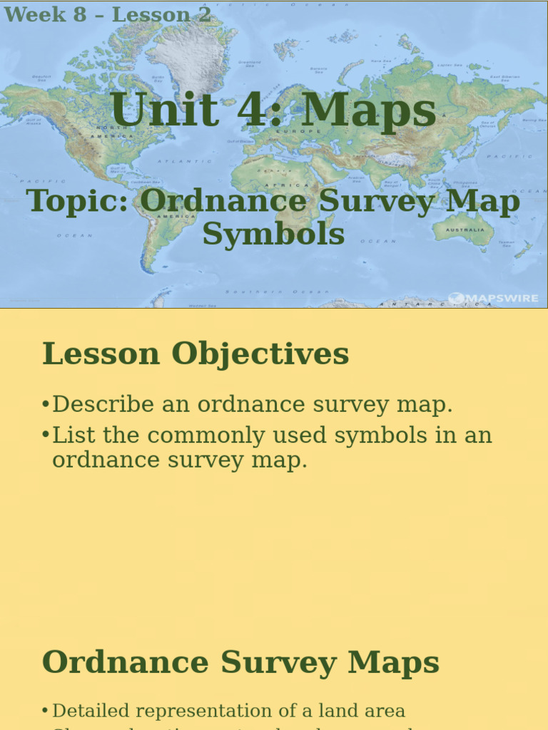 Week 8 - Lesson 2 - Ordnance Survey Map Symbols | PDF