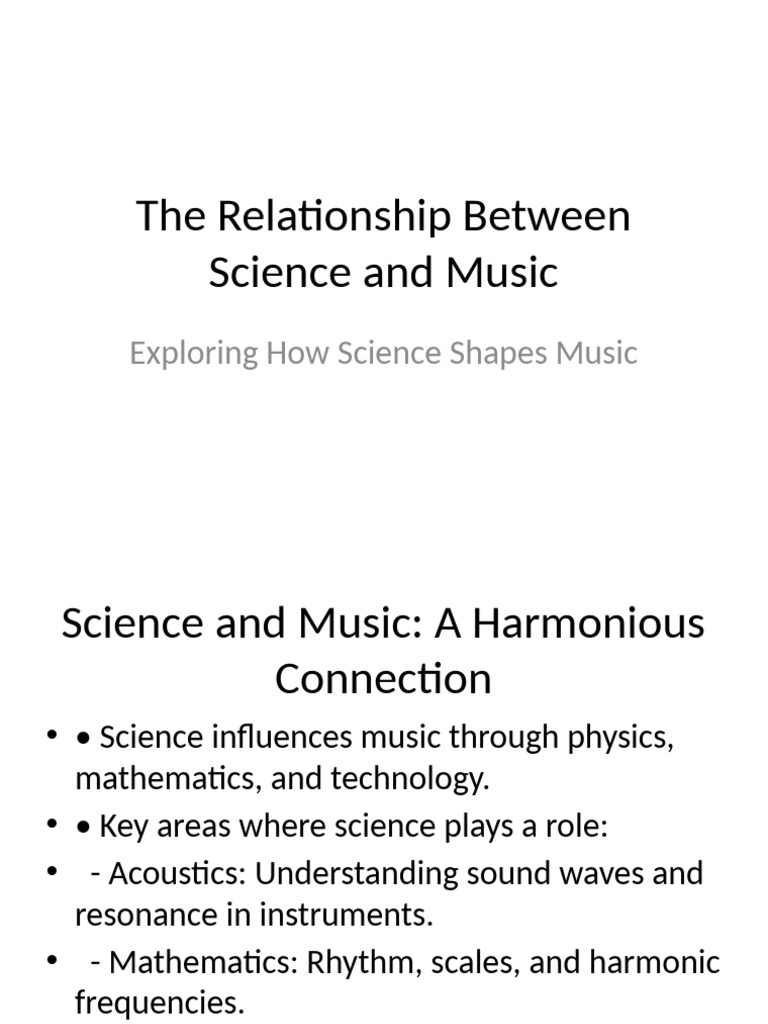 Science and Music Relationship | PDF
