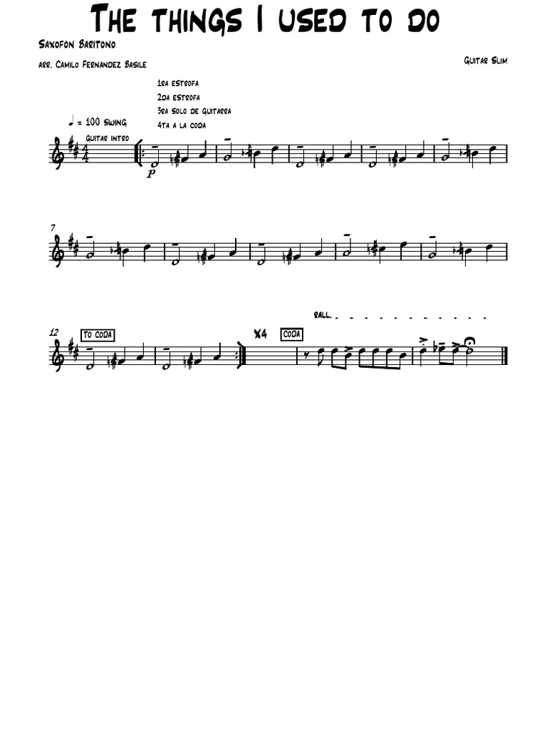 The Things I Used To Do | PDF