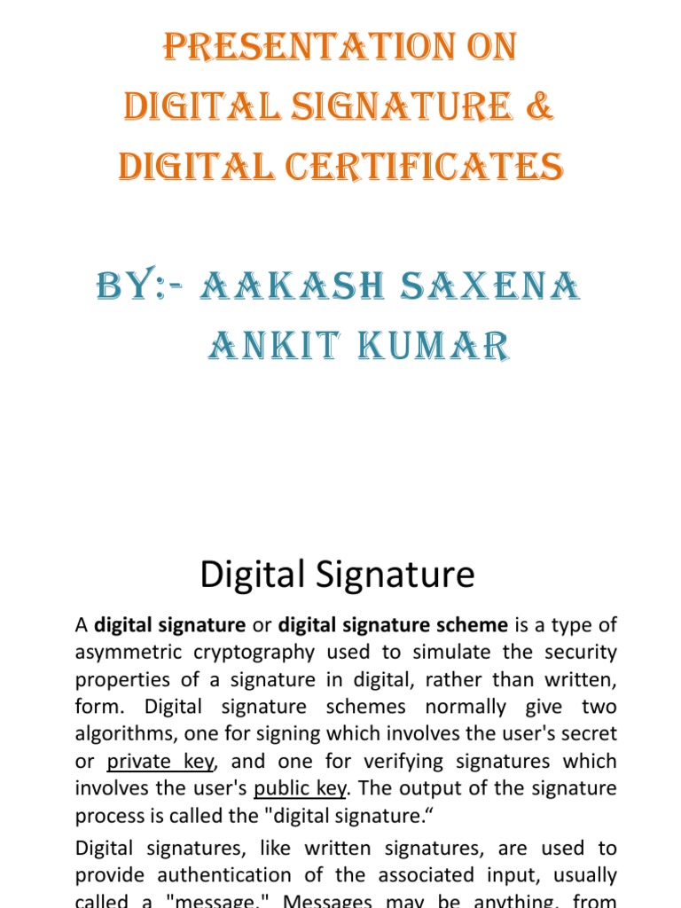 Understanding Digital Signatures and PKI | PDF | Public Key ...