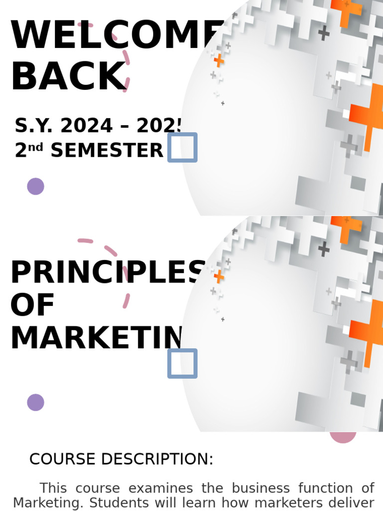 Principles of Marketing Course Overview | PDF | Marketing | Marketing ...