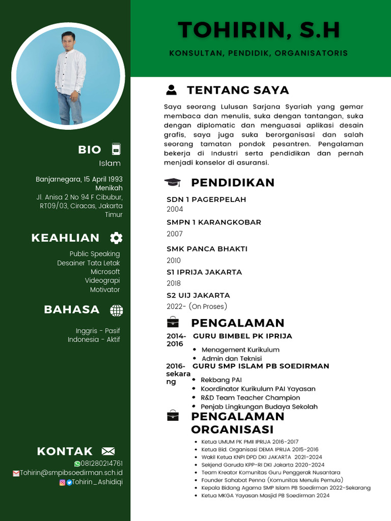 CV Pak Tohir | PDF