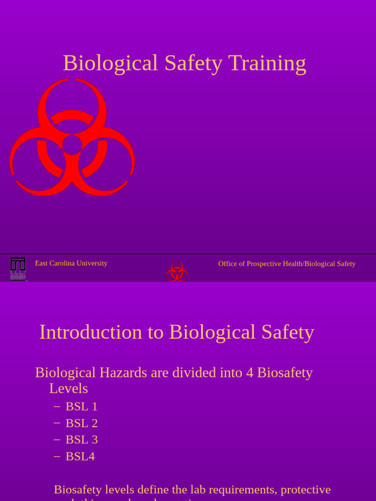 Biological Safety Training 08 Updated CD | PDF | Biology | Health Sciences