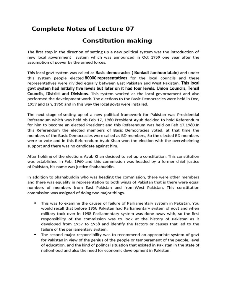 1962 Constitution of Pakistan Overview | PDF | Democracy | Political Ideologies