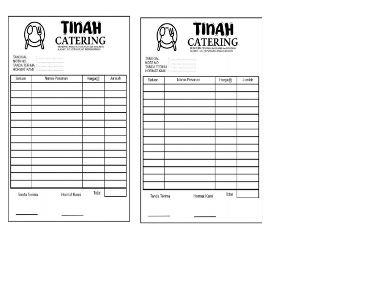 KWITANSI CATERING MAKANAN | PDF