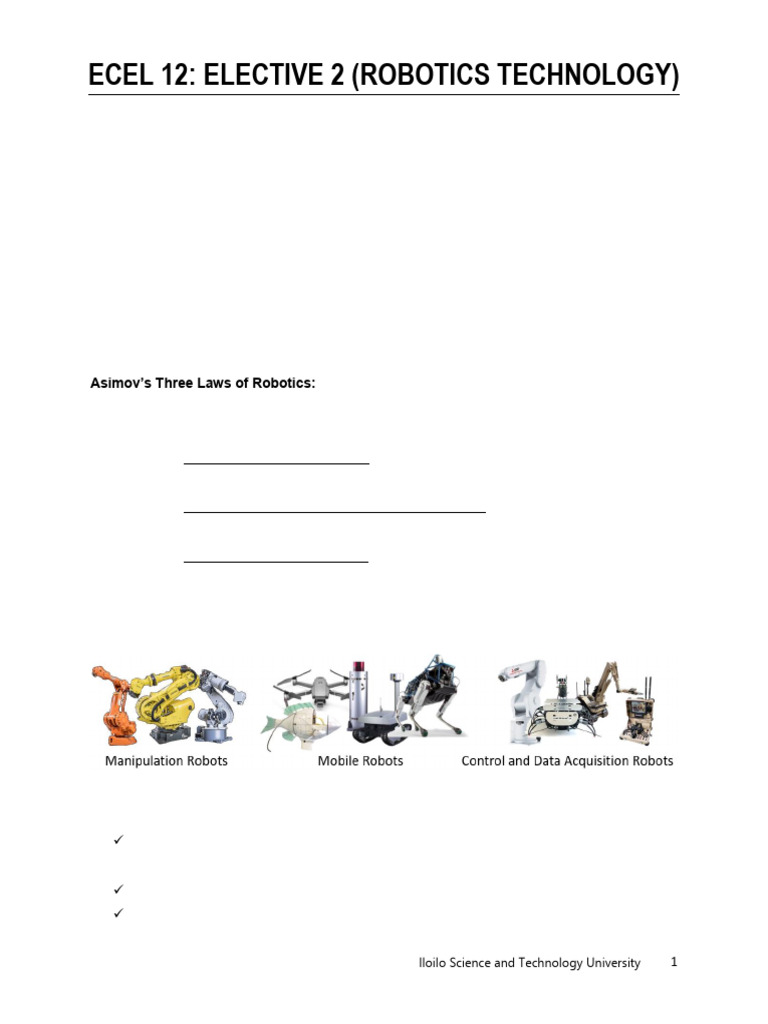 ECEL 12 Activity 1 (Getting Started With Robot Assembly and Programming) | PDF | Embedded System ...