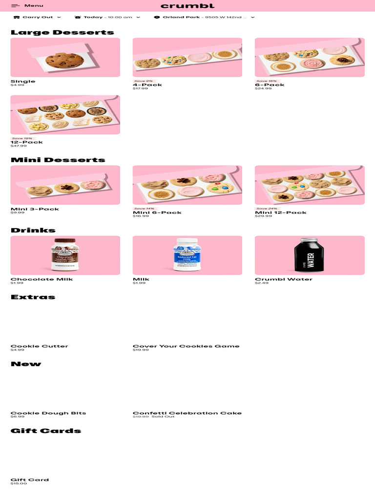 Crumbl Cookies Menu and Prices | PDF