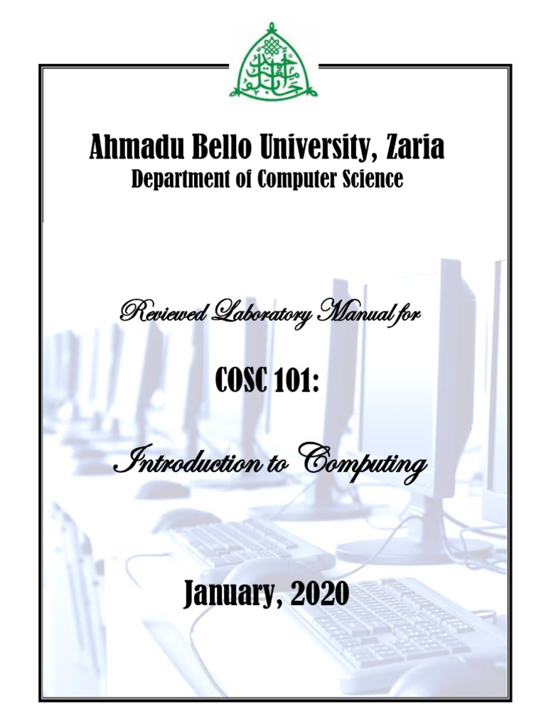 COSC101 Reviewed Lab Manual 2020 | PDF