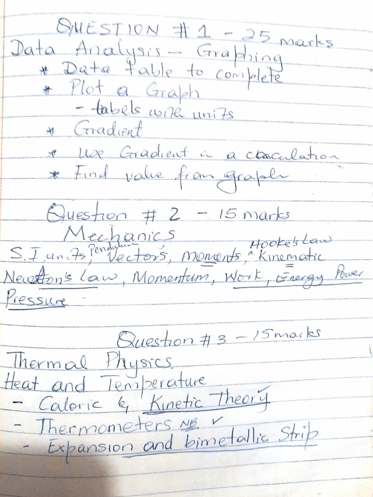 CSEC Physics Exam Topics | PDF