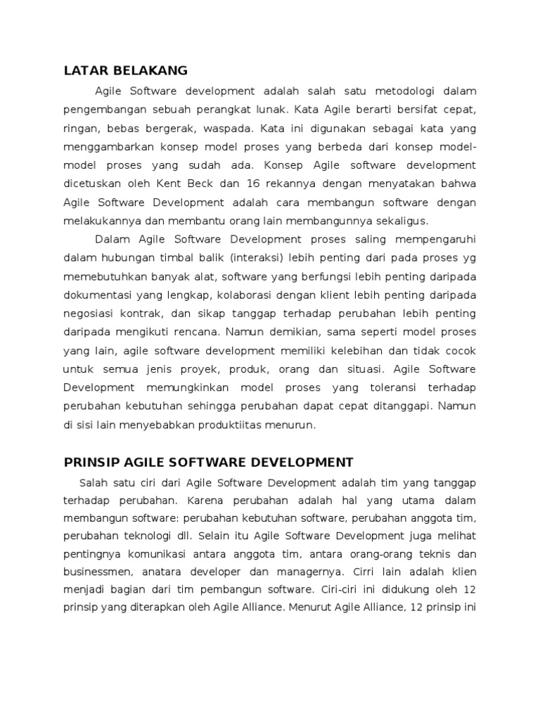 Agile Model Proses | PDF | Komputer