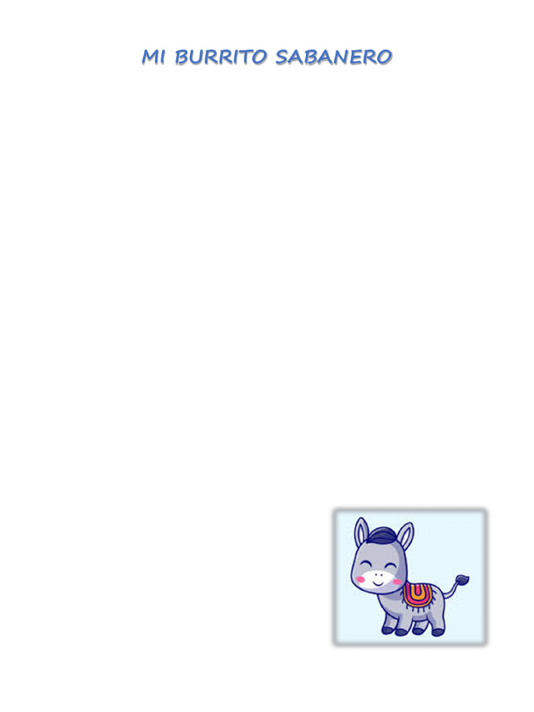 Letra de "Mi Burrito Sabanero" | PDF