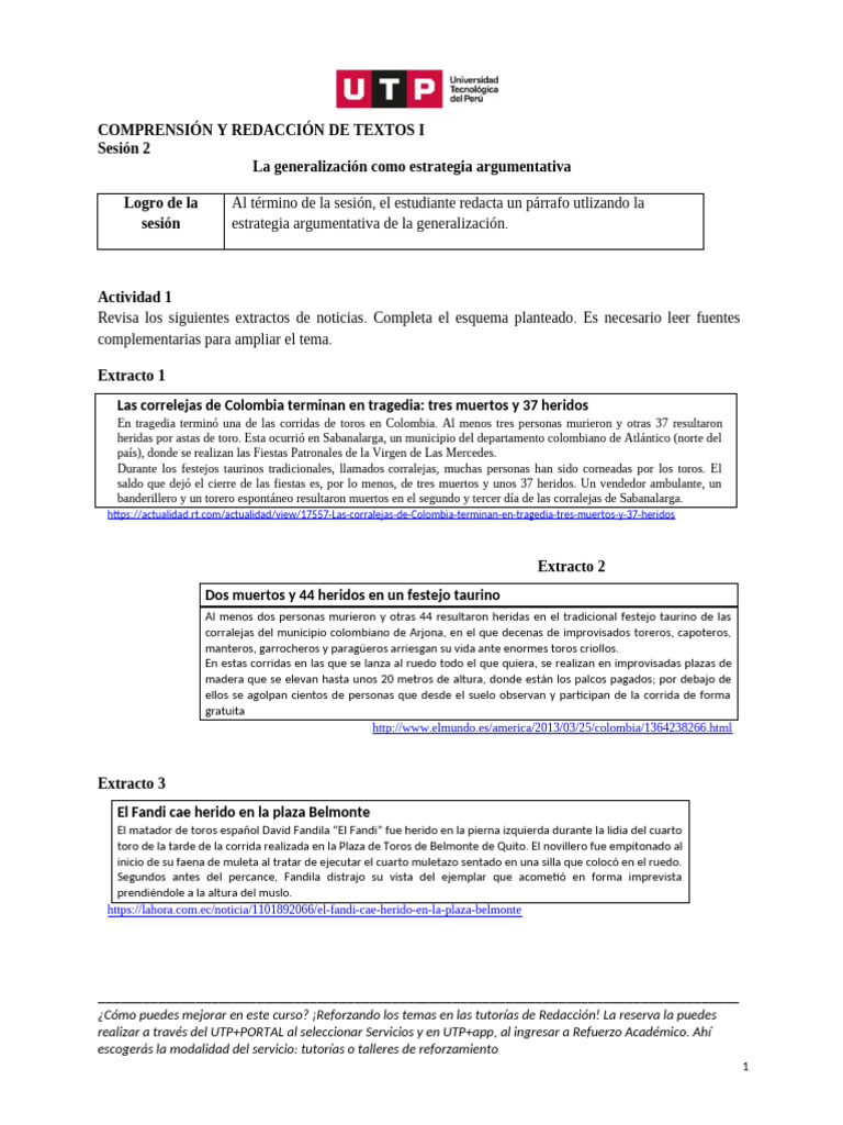 La Generalización Como Estrategia Argumentativa 2 - WOFXXQ | PDF