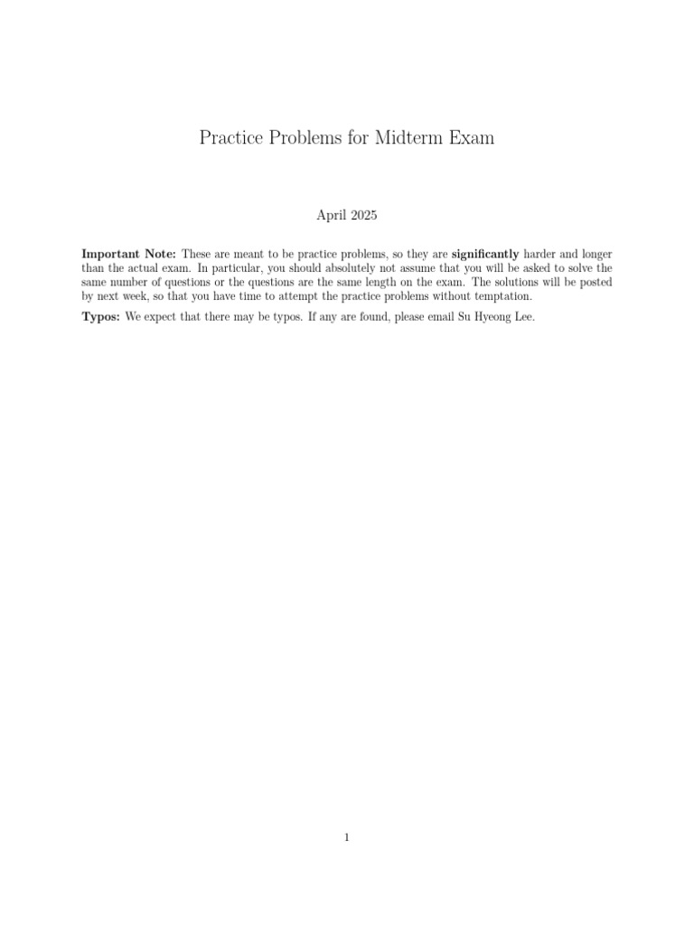Practice Problems For ML Midterms | PDF | Eigenvalues And Eigenvectors | Support Vector Machine