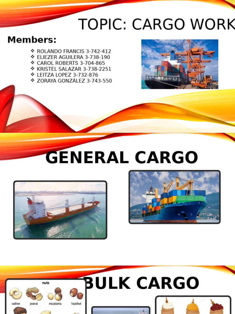 Types of Cargo and Members List | PDF