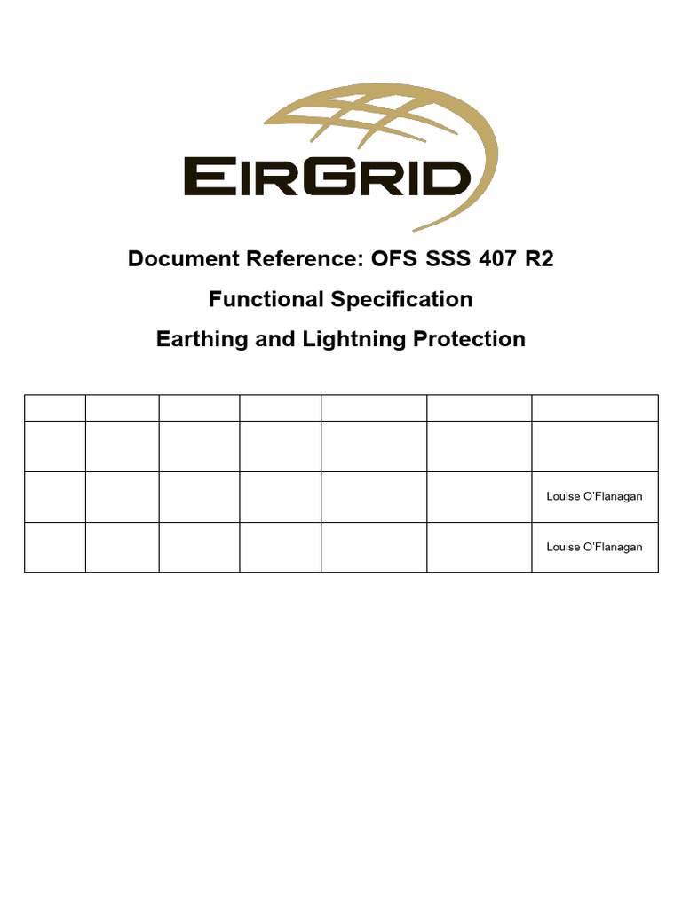 OFS SSS 407 R2 Earthing and Lightning Protection | PDF | Electrical ...