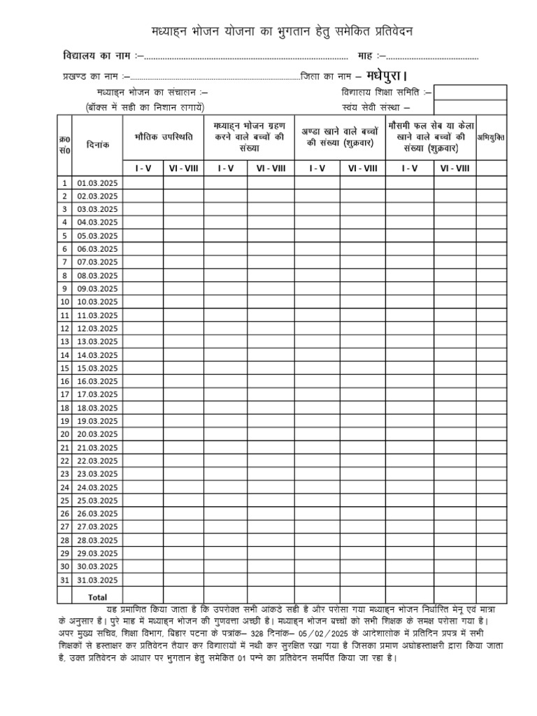 Daily Format March 2025 | PDF