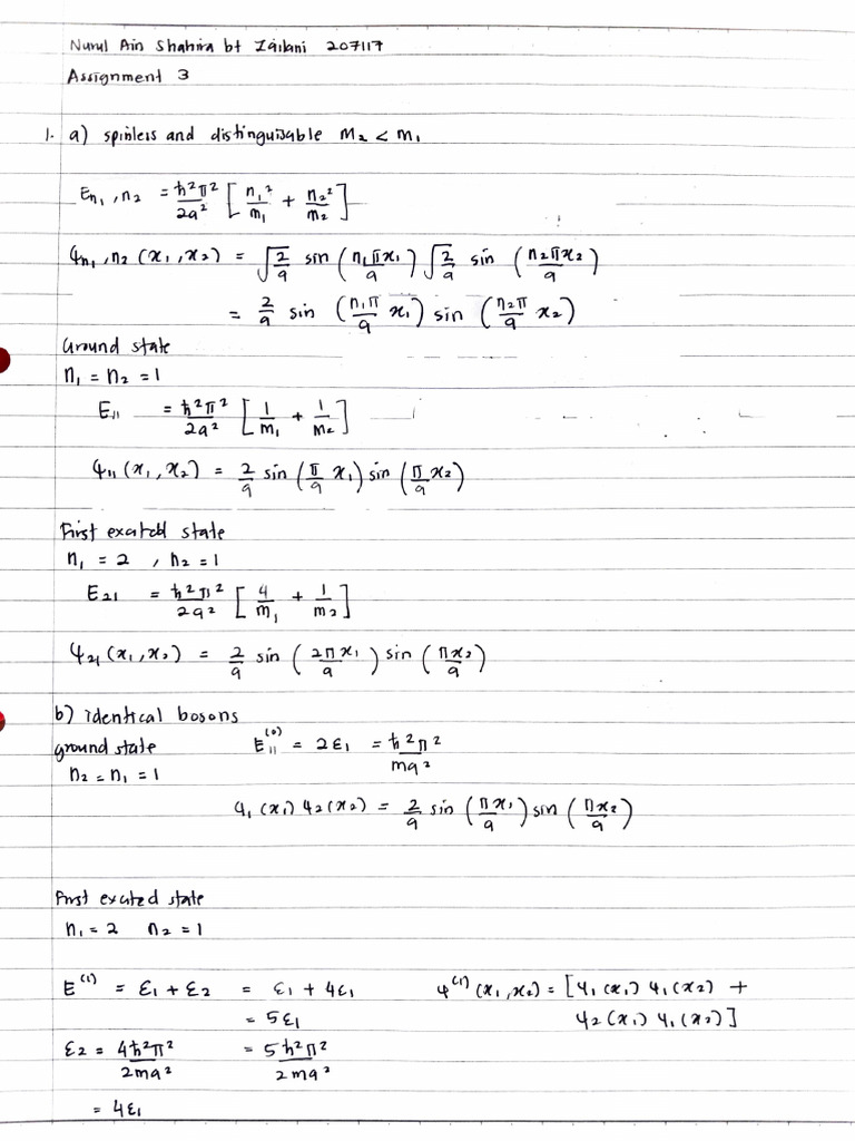 Quantum Mechanics Assignment on Bosons | PDF