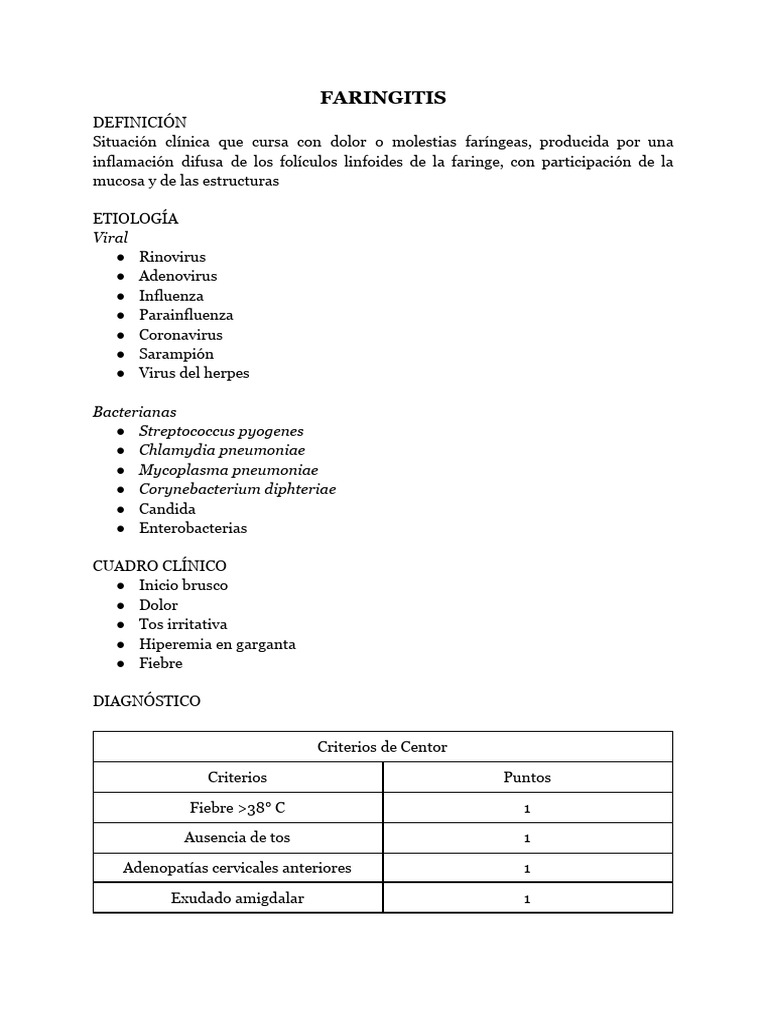 Copia de 04 - FARINGITIS Y TRAQUEITIS | PDF | Tos | Enfermedades y ...