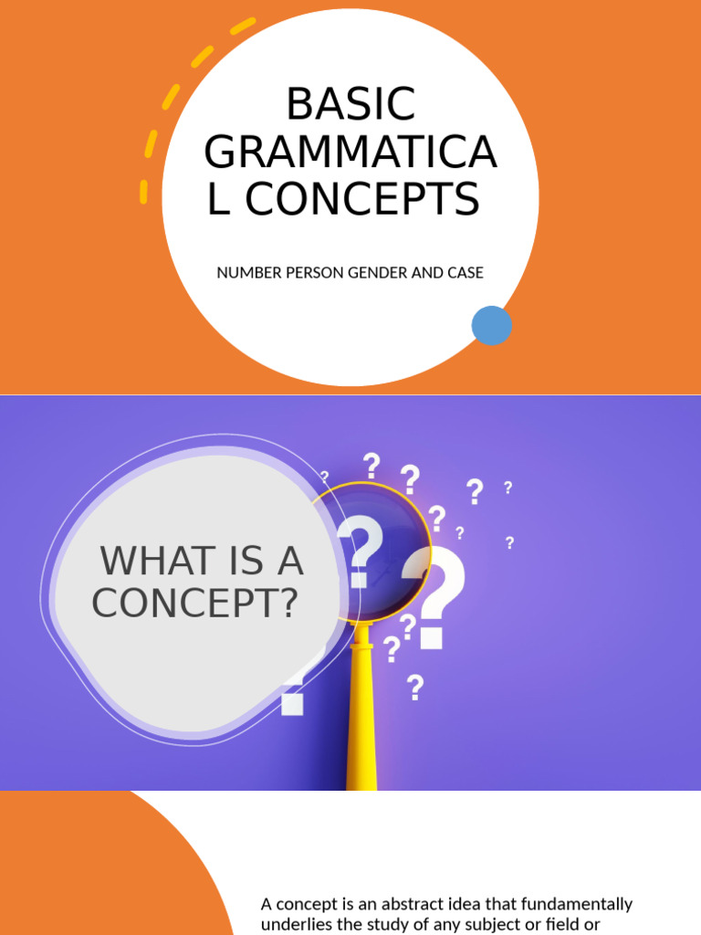 Understanding Basic Grammatical Concepts | PDF | Grammatical Number ...