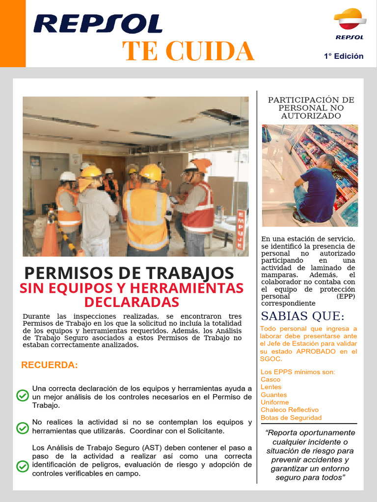 Boletín N° 1 Repsol Te Cuida | PDF