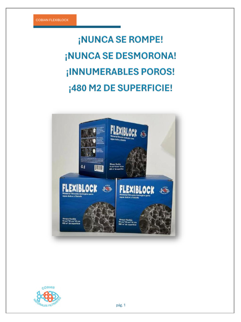 Flexiblock: Biofiltro Sin Contaminantes | PDF | Agua | Contaminación