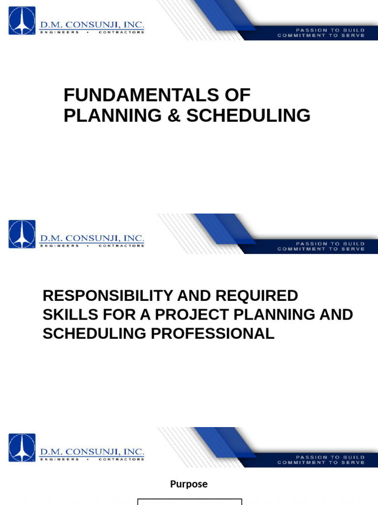 [DMCI Fundamentals of Planning] Responsibility and Required Skills for a Project Planning and ...