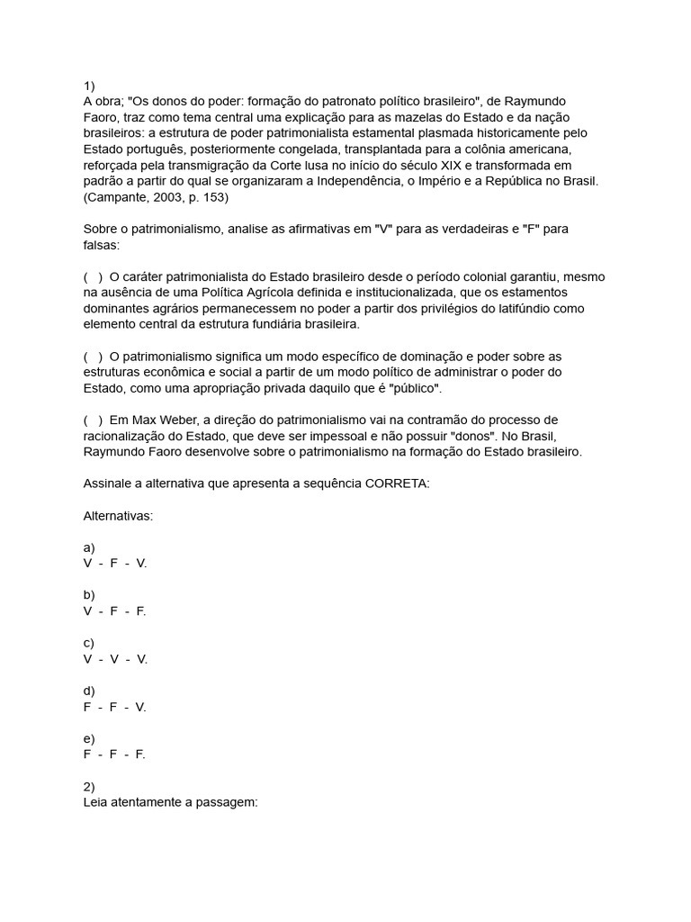 Atividade Agro | PDF | Feudalismo | Escravidão