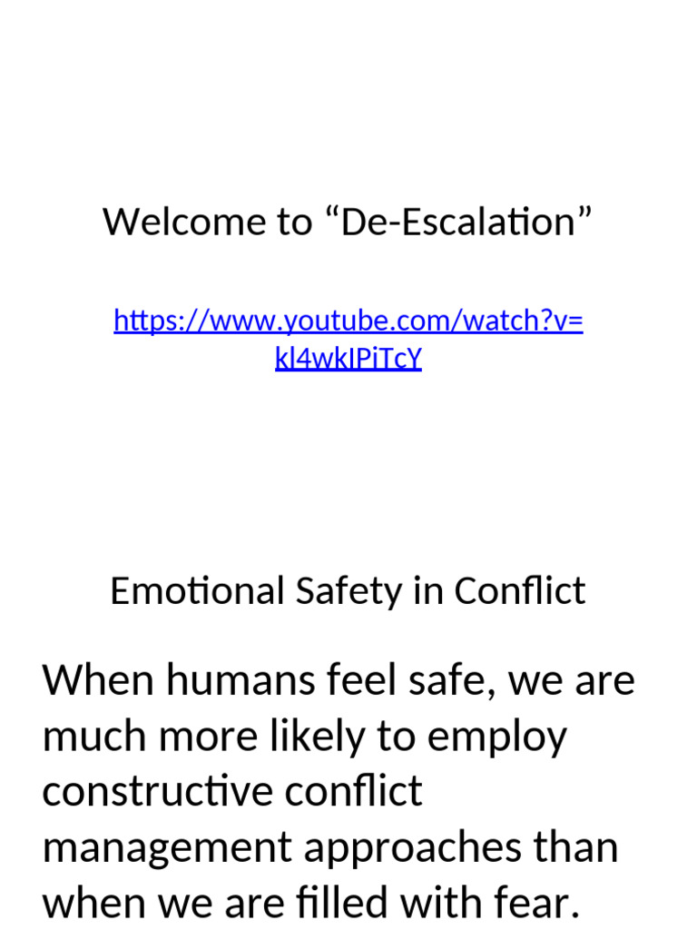 Techniques for Anger De-Escalation | PDF | Anger | Emotions