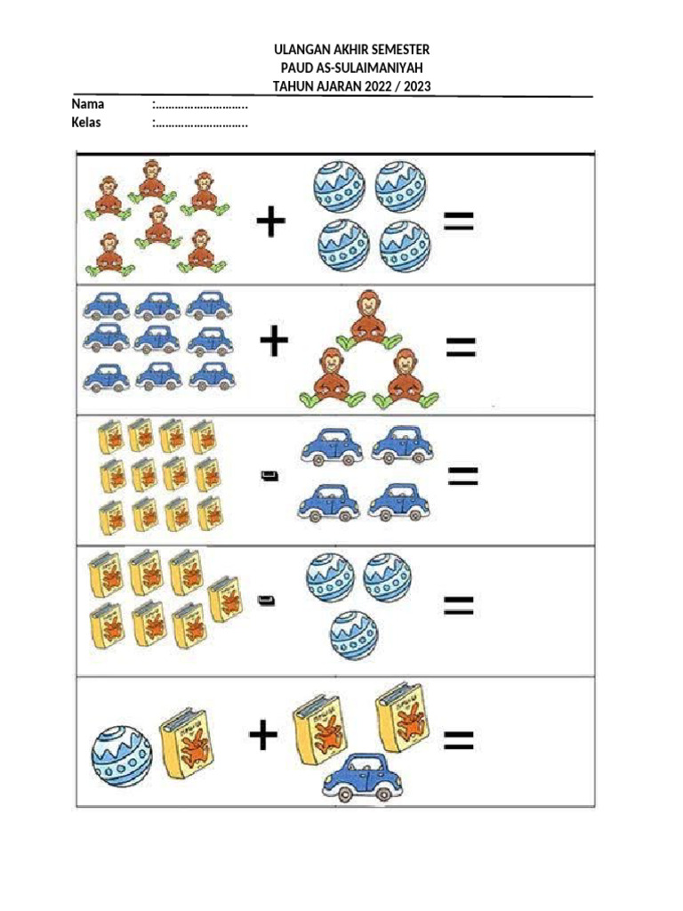 Uas Matematika Paud | PDF