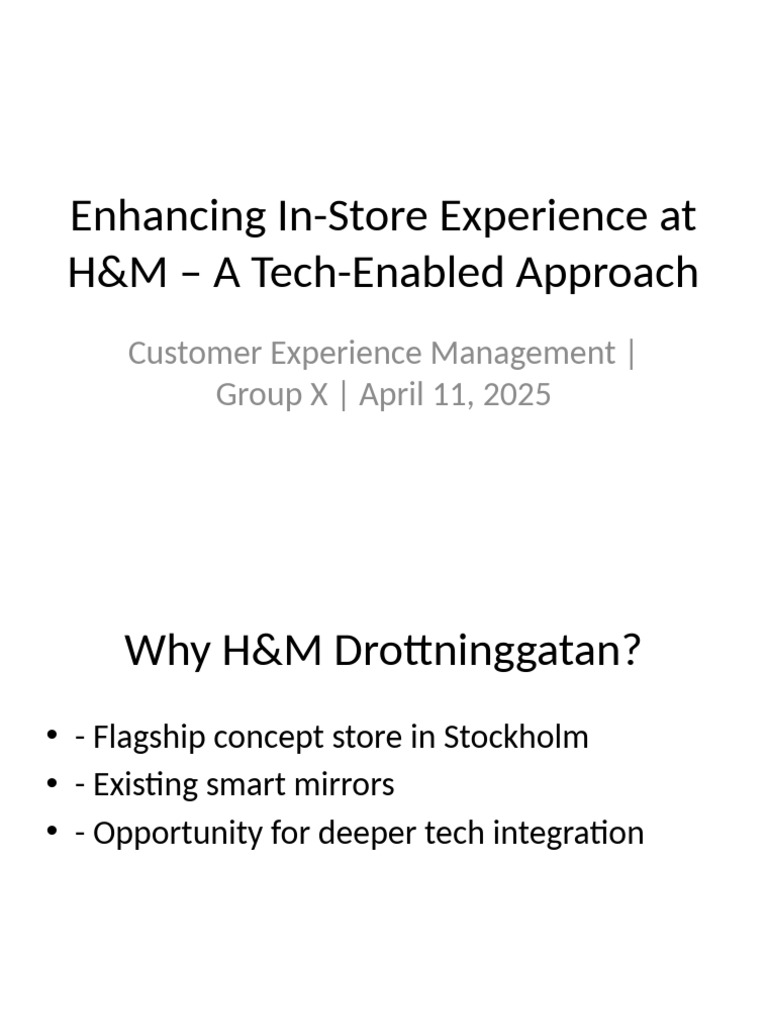 H&M CEM Presentation GPT | PDF