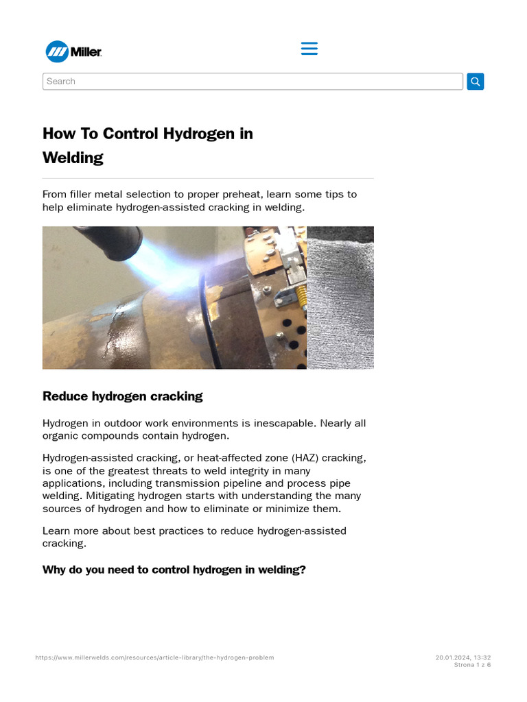 Hydrogen Control in Welding | PDF | Welding | Construction