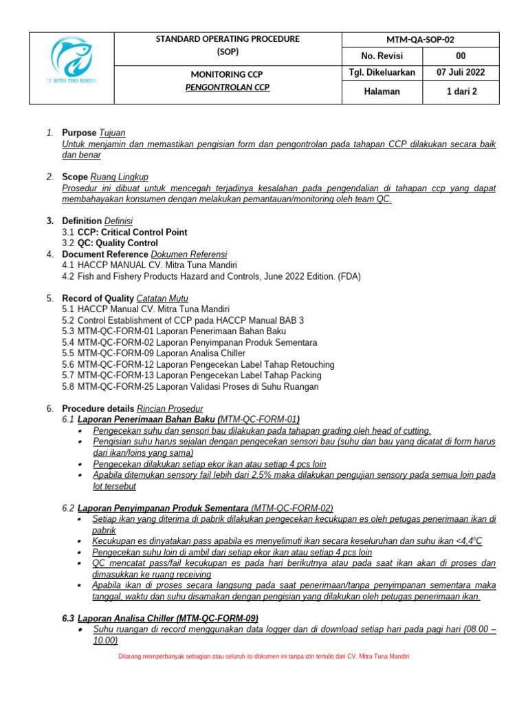 Monitoring CCP | PDF