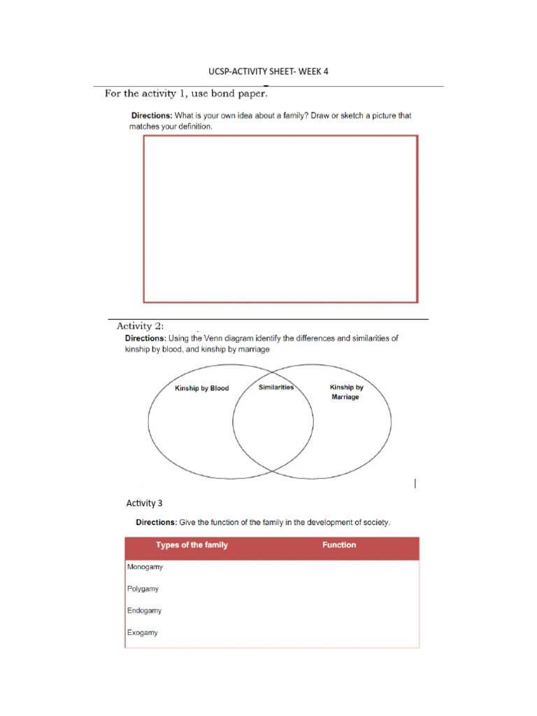 UCSP Activity Sheets Week 4 | PDF