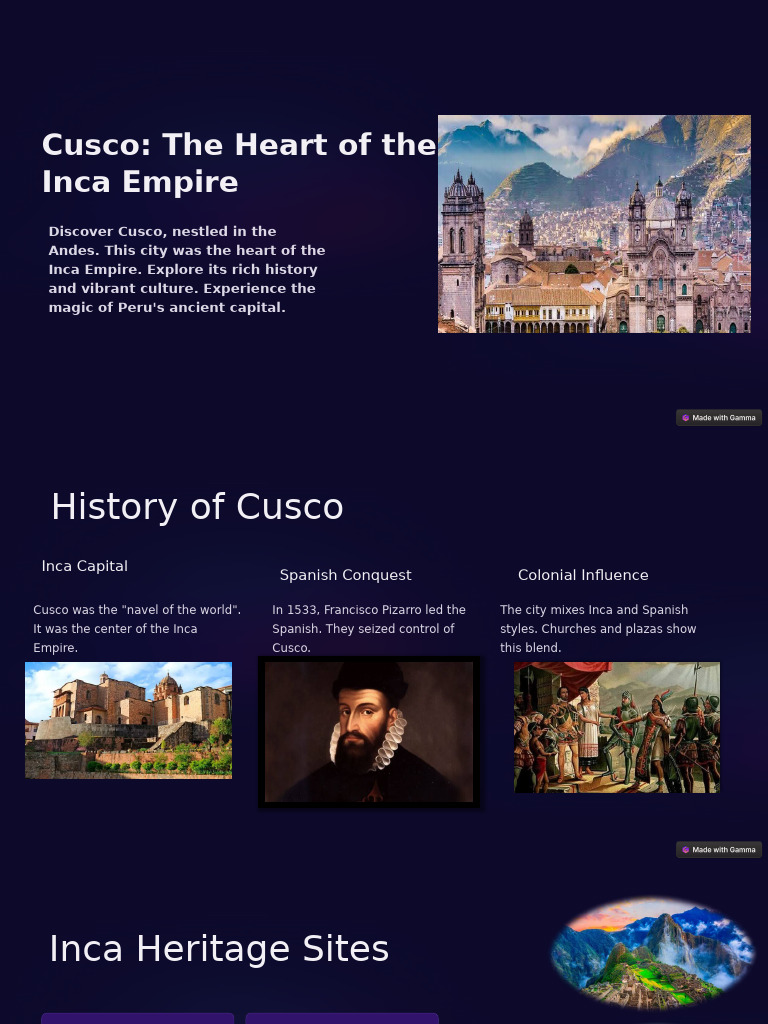 Cusco The Heart of The Inca Empire | PDF | Inca Empire | Andes