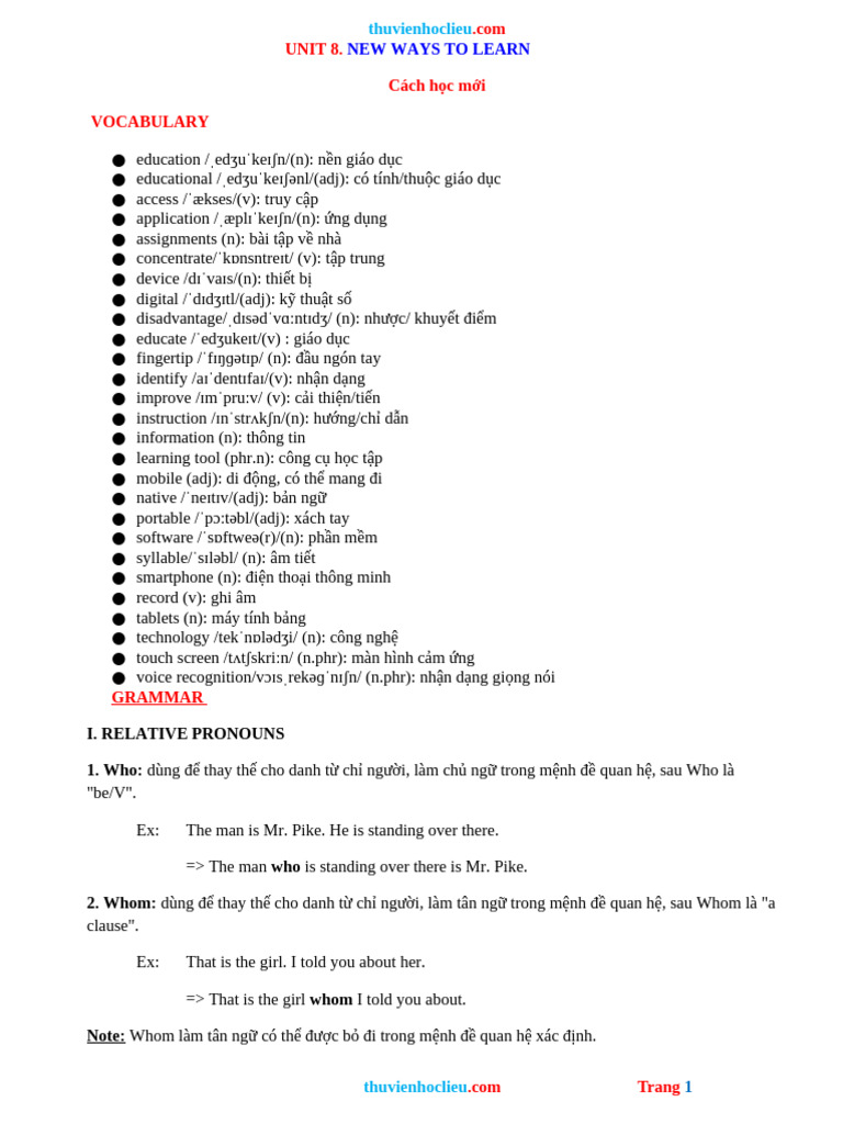 New Ways to Learn Vocabulary | PDF | Educational Technology | English ...