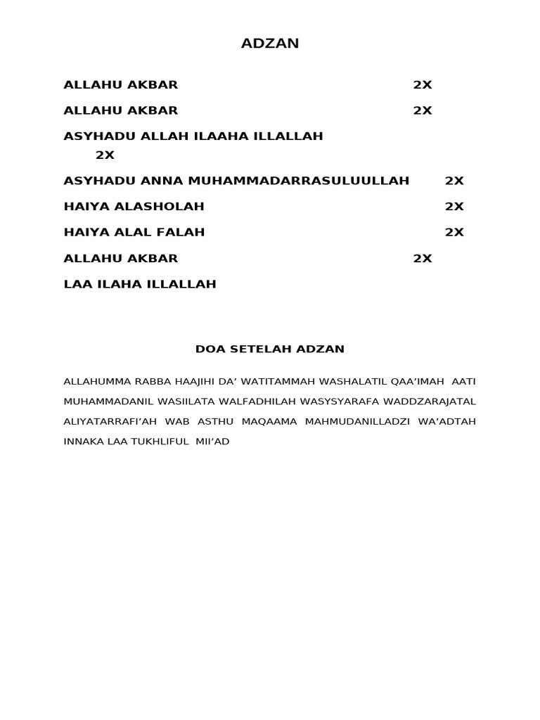 ADZAN | PDF