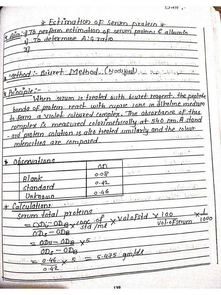 Serum Protein | PDF